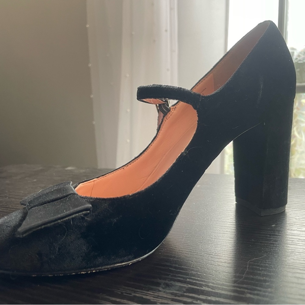 Kate Spade Marlene - Block Heeled Velvet Mary-Jane Pu… - Gem